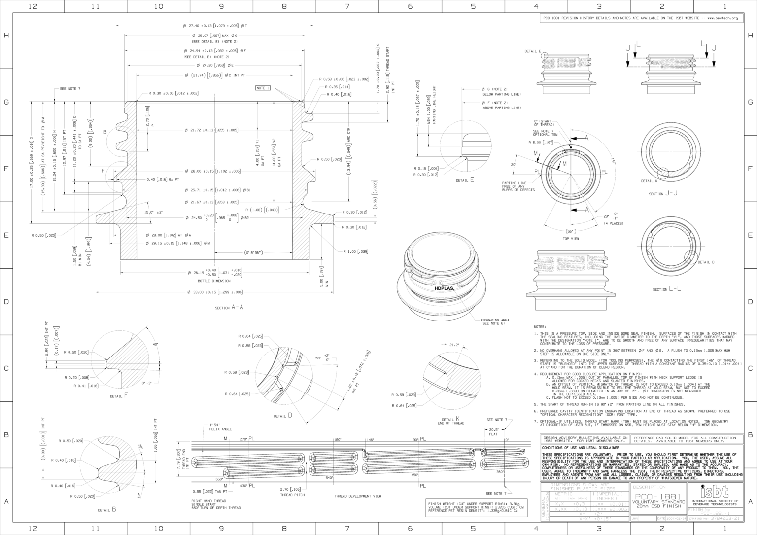 Sự khác biệt giữa cổ 28mm PCO 1810 và PCO 1881 | NHỰA HỒNG ĐÔNG - HDPLAS