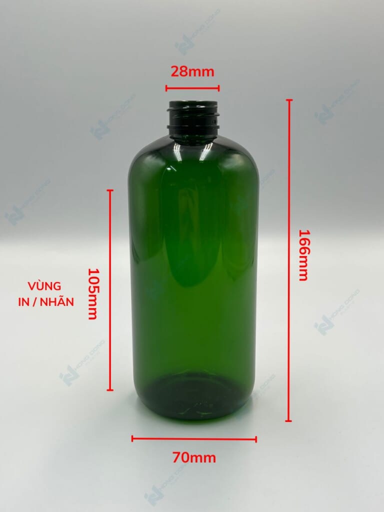 Chai nhựa PET 500ml cổ 28/410 cao cấp | HDPLAS